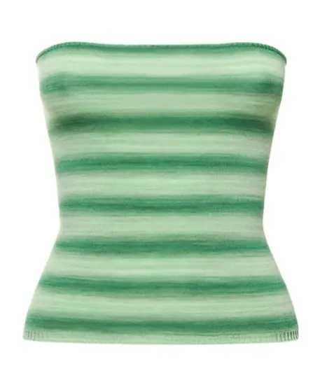 Gimaguas Ludo Striped Viscose Top - Green
