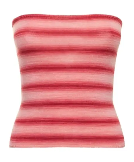 Gimaguas Ludo Striped Viscose Top - Red