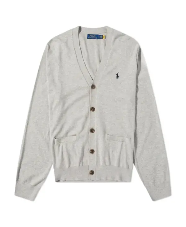 Polo Ralph Lauren Pony Embroidered Knit Cardigan - Gray