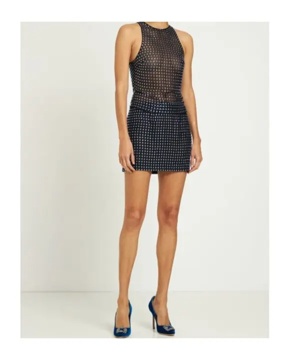 16Arlington Halie Crystal-embellished Mini Skirt