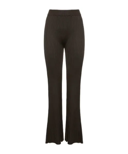 JIL SANDER Ribbed Knit Casual Pants