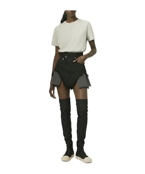 Rick Owens Dirt Denim Shorts