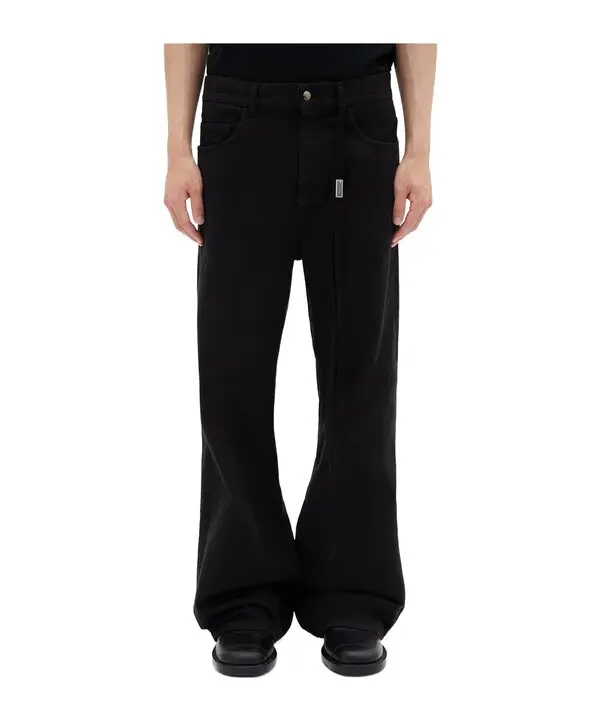 ANN DEMEULEMEESTER Modest 5 Pockets Relaxed Flared Trousers - Black