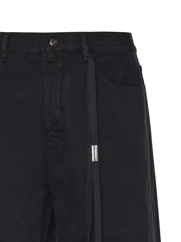 ANN DEMEULEMEESTER Modest 5 Pockets Relaxed Flared Trousers - Black