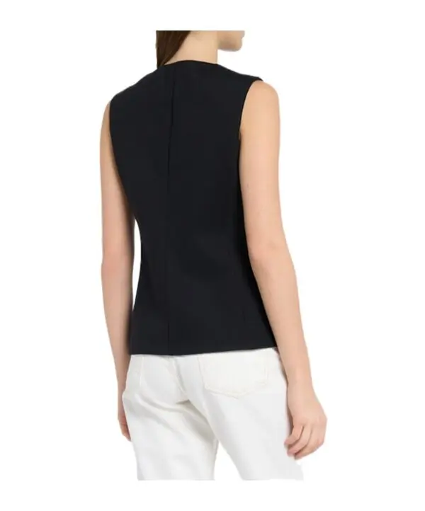 Max Mara Fornovo Viscose Blend Jersey Vest - Black