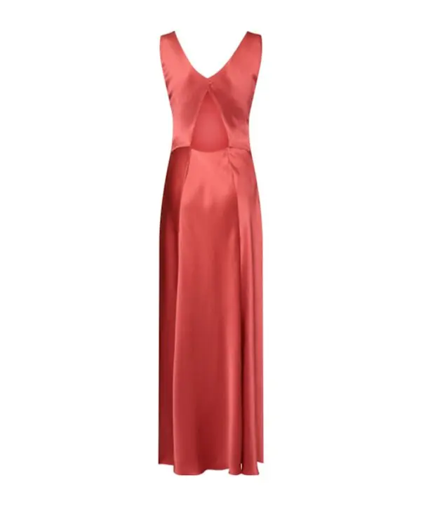 Alberta Ferretti Satin Long Dress