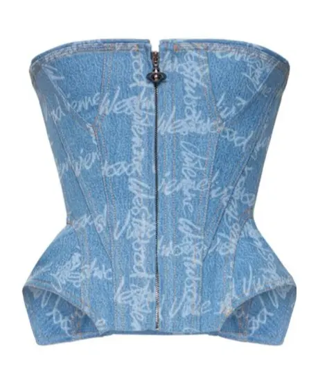 VIVIENNE WESTWOOD Cobrax Denim Corset With Lace-up Back