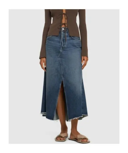 Citizens Of Humanity Mina Flared Denim Midi Skirt