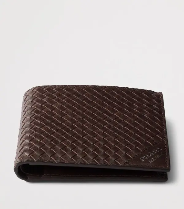 Prada Leather Woven Wallet