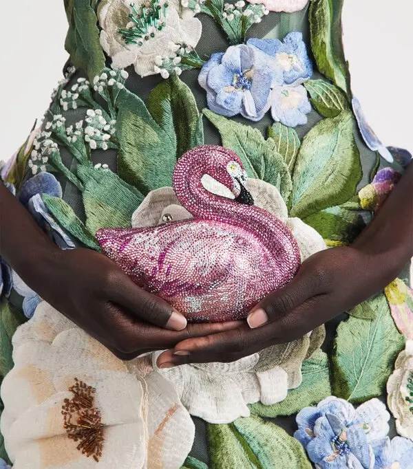 Judith Leiber Crystal Flamingo Clutch Bag