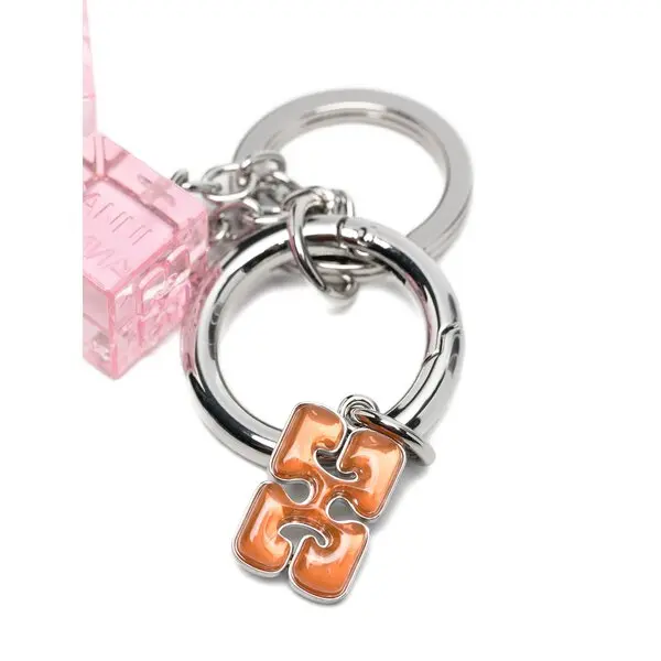 GANNI Butterfly Motif Charm Keyring