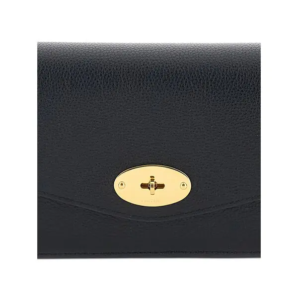 Mulberry Textured Calf Leather Clutch With Chain Strap