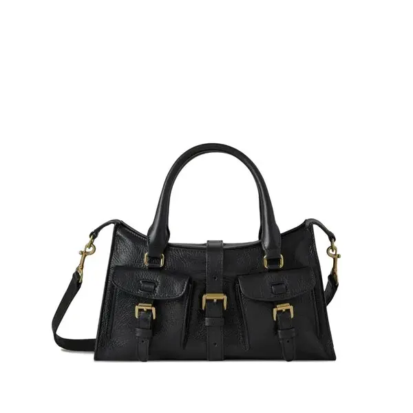 Mulberry Leather Tote Bag - Black