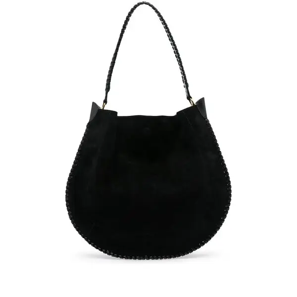 Isabel Marant Étoile Suede Shoulder Bag With Whipstitch Trim - Multicolor