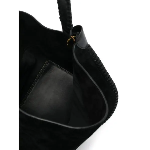Isabel Marant Étoile Suede Shoulder Bag With Whipstitch Trim - Multicolor