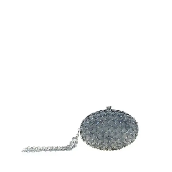 SELF-PORTRAIT Crystal Embellished Clutch Bag - Blue