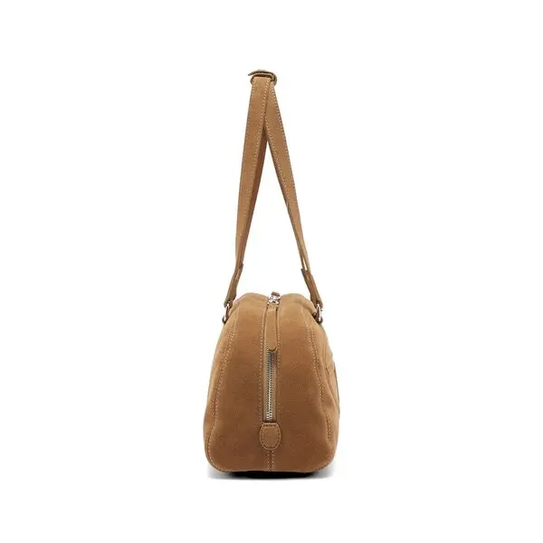 DIESEL® Embossed Logo Suede Tote Bag - Cream