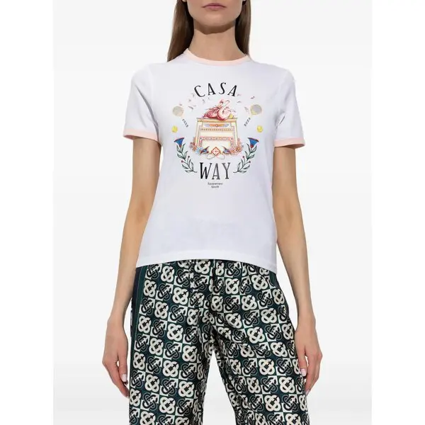 Casablanca Graphic Print Organic Cotton T-shirt