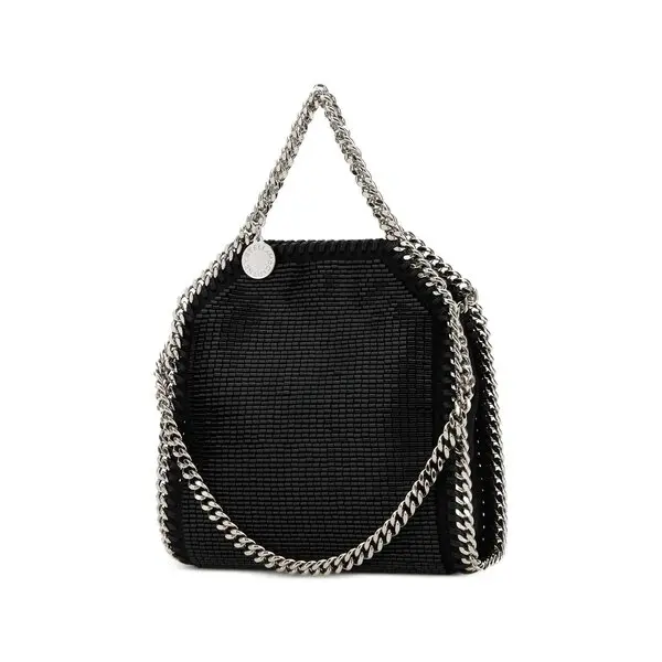 Stella McCartney Beaded Tote Bag With Silver-tone Chain - Black