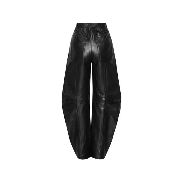 ROTATE BY BIRGER CHRISTENSEN Leather High-waisted Trousers