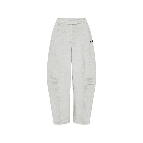 ROTATE BY BIRGER CHRISTENSEN Tailored Trousers With Logo Patch - Gray