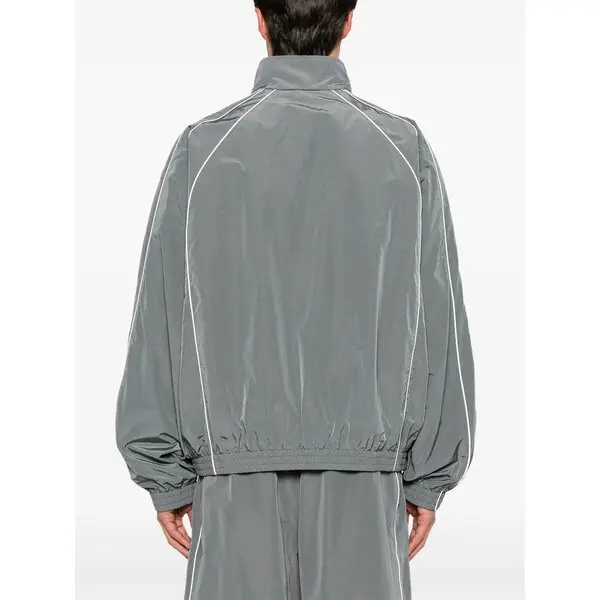 Balenciaga Grey Cotton And Polyamide Zip-up Jacket - Gray