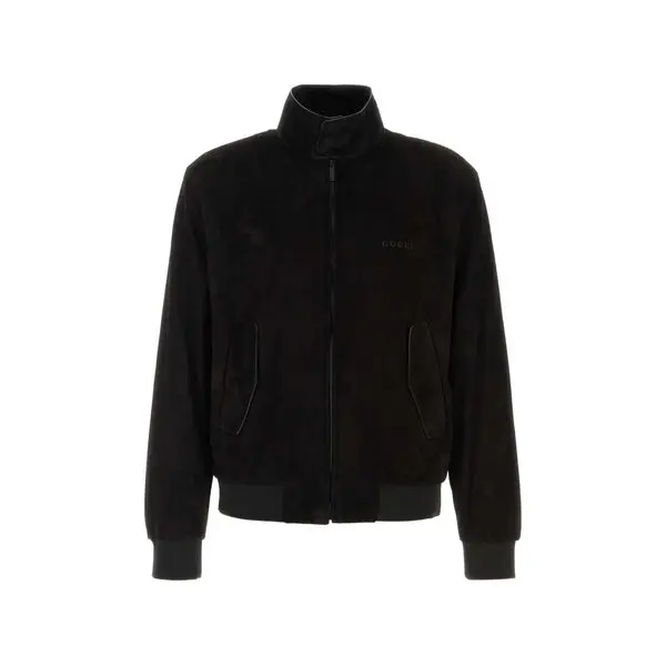 Gucci Suede Leather Jacket - Black
