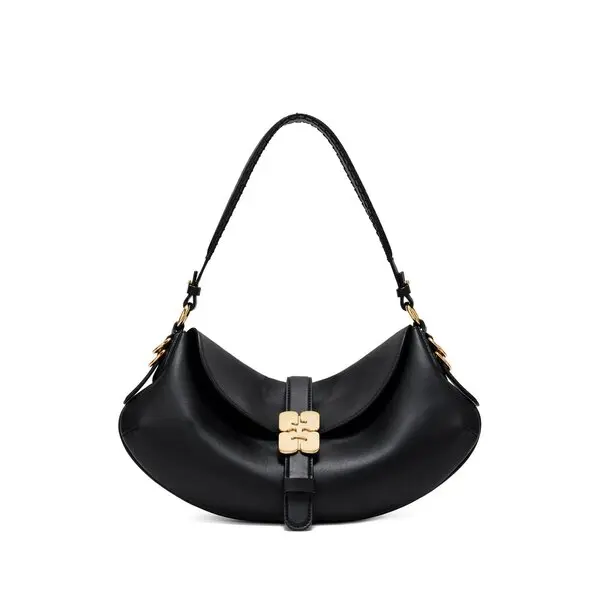 GANNI Shoulder Bag With Gold-tone Hardware - Black