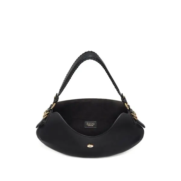 GANNI Shoulder Bag With Gold-tone Hardware - Black