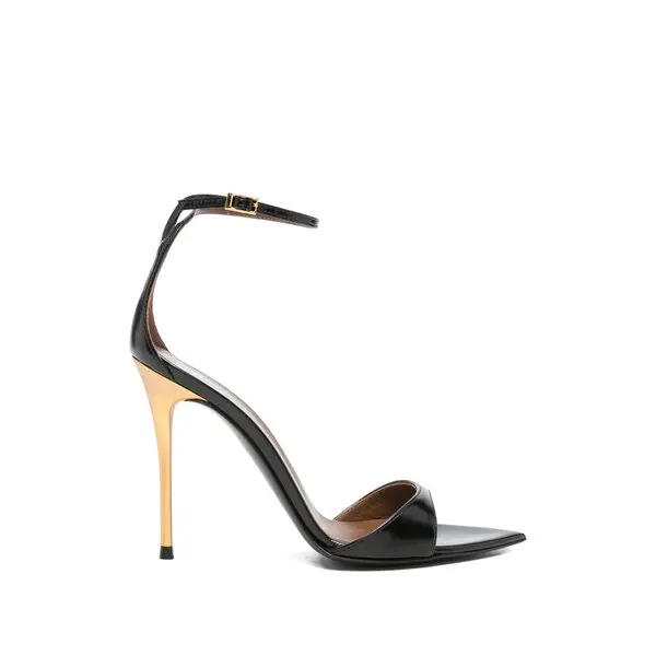 GIUSEPPE ZANOTTI Leather Stiletto Heel Sandals - Black
