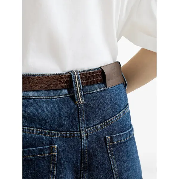Brunello Cucinelli Wide-leg Denim Jeans - Blue