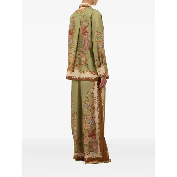 Zimmermann Floral Print Silk Shirt