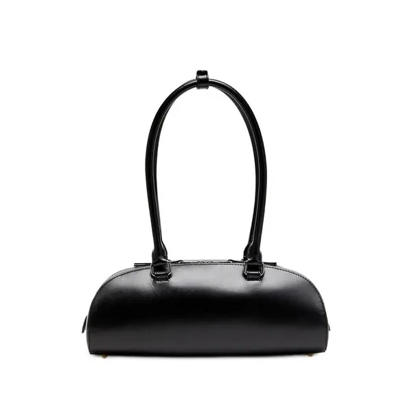 DIESEL® Leather Embossed Logo Shoulder Bag - Black