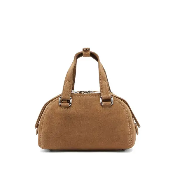 DIESEL® Leather Mini Tote Bag With Silver-tone Hardware - Brown