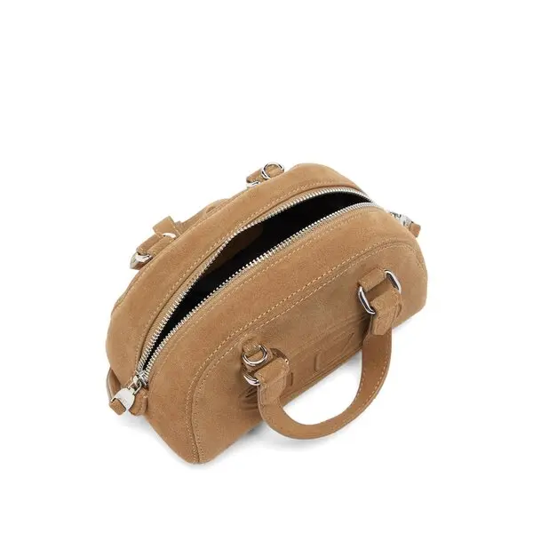DIESEL® Leather Mini Tote Bag With Silver-tone Hardware - Brown