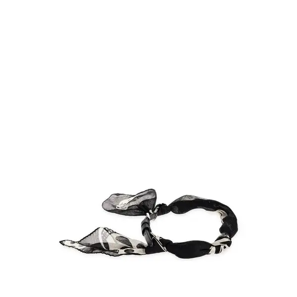 Alexander McQueen Skull Print Leather Bracelet