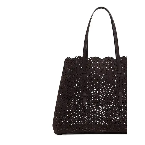 Alaïa Smoky Nubuck Laser-cut Vienne Motif Tote Bag