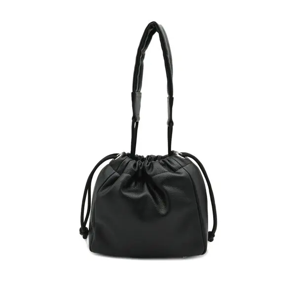VIVIENNE WESTWOOD Saffiano Leather Shoulder Bag With Silver-tone Orb Plaque