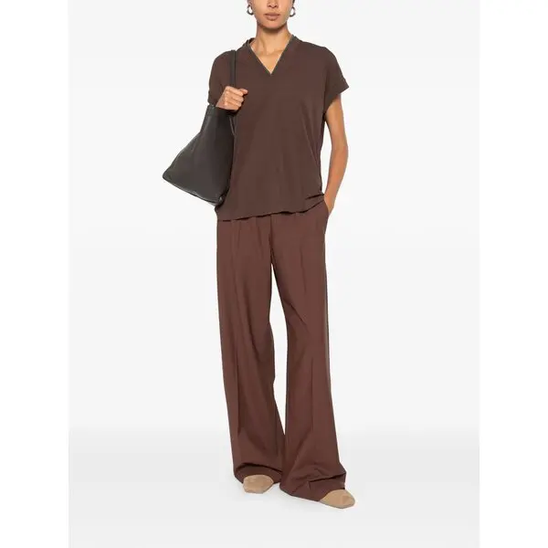 Brunello Cucinelli Palazzo Pants - Brown