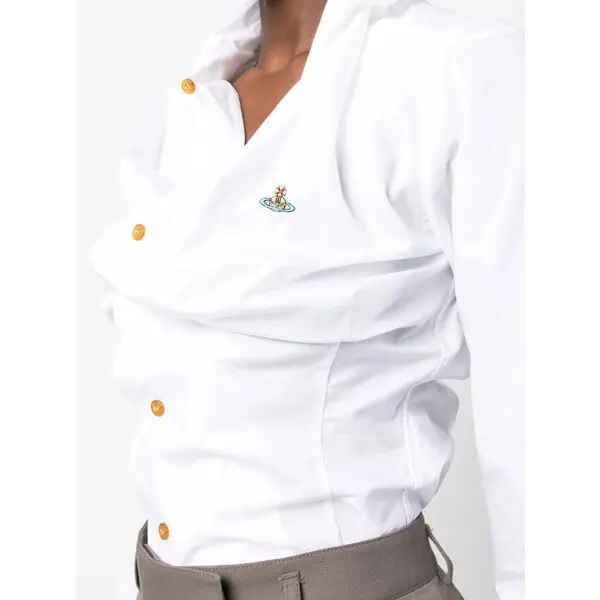 VIVIENNE WESTWOOD Cotton Draped Shirt - White