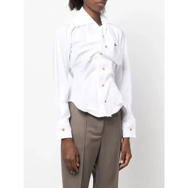 VIVIENNE WESTWOOD Cotton Draped Shirt - White