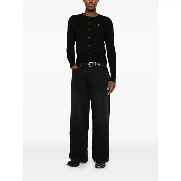 VIVIENNE WESTWOOD Cotton Blend Cardigan With Orb Embroidery