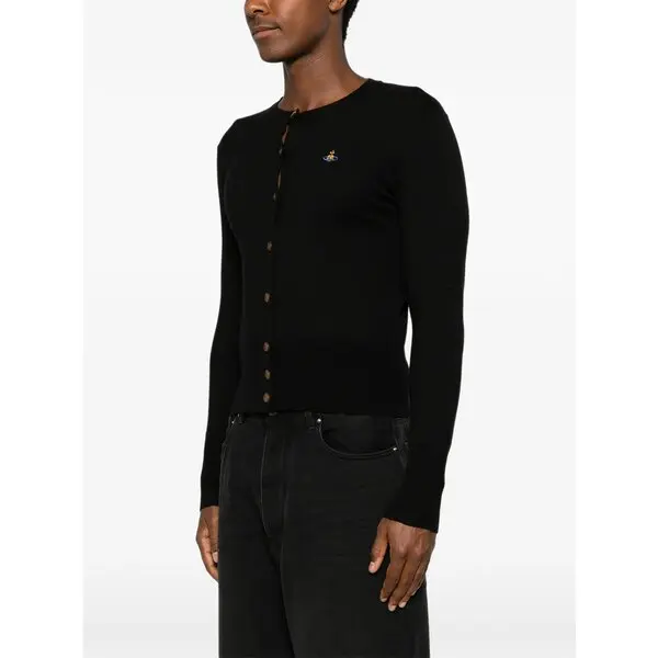 VIVIENNE WESTWOOD Cotton Blend Cardigan With Orb Embroidery