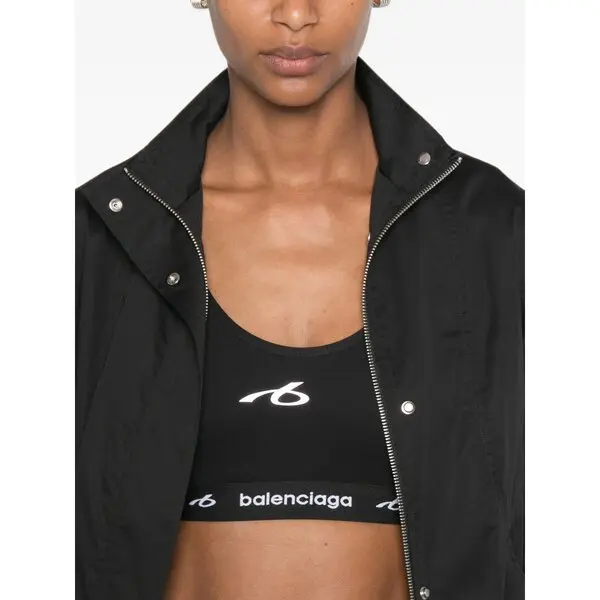 Balenciaga Cropped Logo Racerback Sports Bra