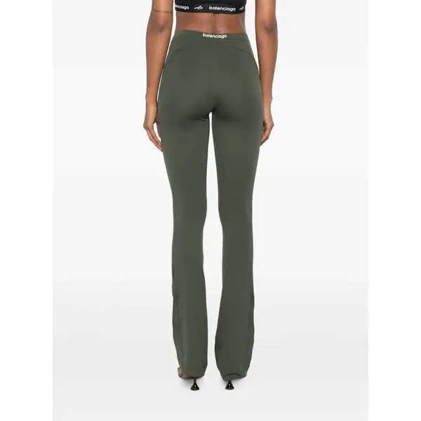 Balenciaga Dark Stretch Trousers - Green