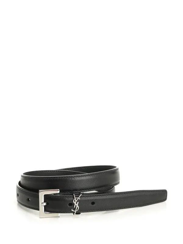 Saint Laurent Cassandre Belt - Black