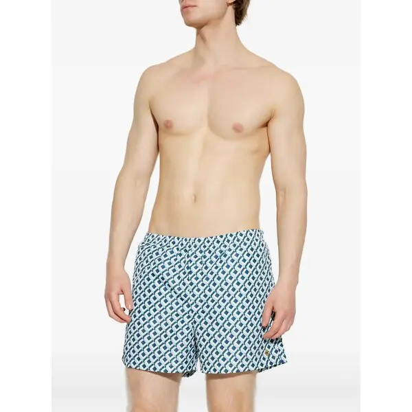 Casablanca Cubist Cc Monogram Print Swim Shorts