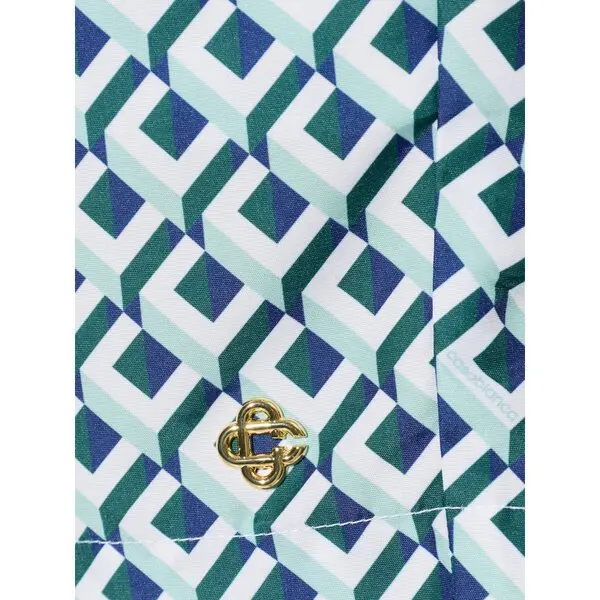Casablanca Cubist Cc Monogram Print Swim Shorts