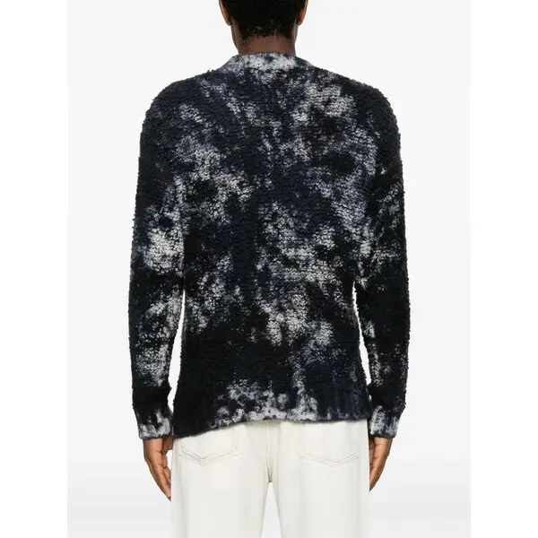 Avant Toi Tie-dye Bouclé Crew Neck Sweater