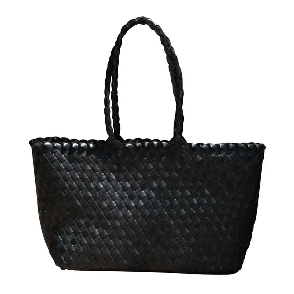 RIMINI Woven Eco Leather Handbag 'amadea - Black